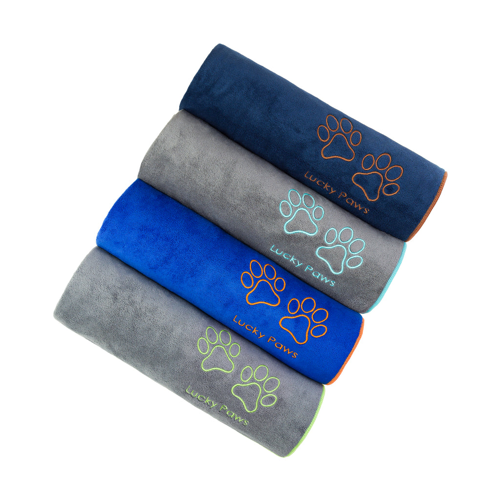 Original Dog Towel Multicoloured Set 1 - Lucky Paws